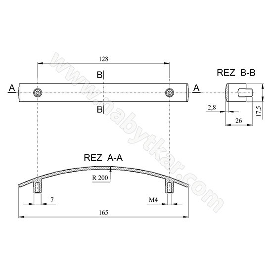 Madlo F121-G04 ( UN8704 ) chróm / LC