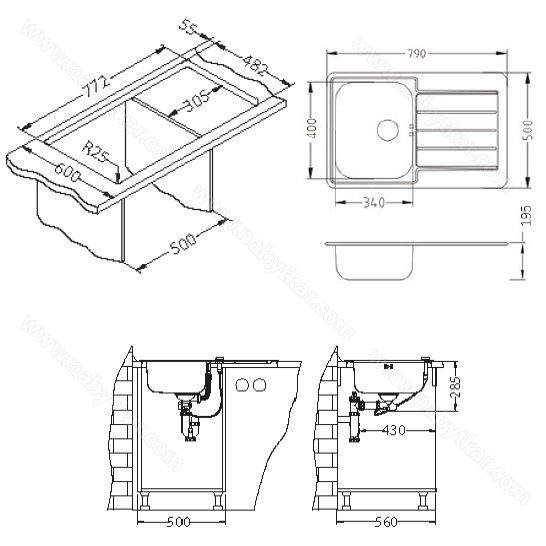 Drez LINE 80 MAXIM, 790x500x190 /alveus